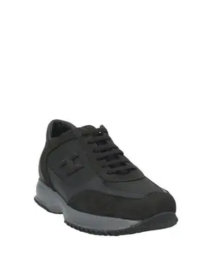 Hogan Textile And Leather Sneakers - Black