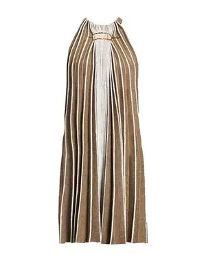 TOD'S Mini Pleated Halterneck Dress - Beige