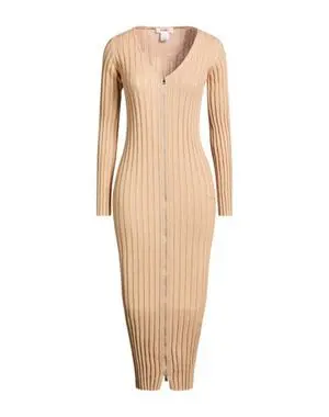 KONTATTO Midi Ribbed-knit Bodycon Dress - Sand