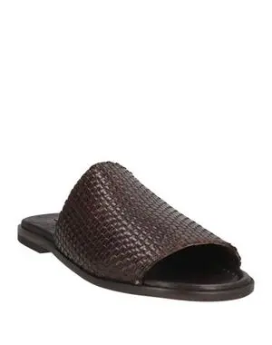 Moma Dark Calfskin Slide Sandals