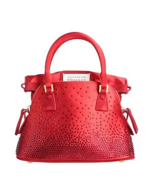 MAISON MARGIELA Handbag In Viscose, Silk, And Leather With Crystals - Red