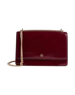 Tory Burch Glossed Leather Crossbody Bag - Red
