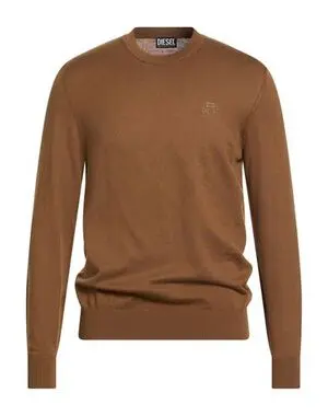DIESEL® Cotton Crewneck Sweater - Brown