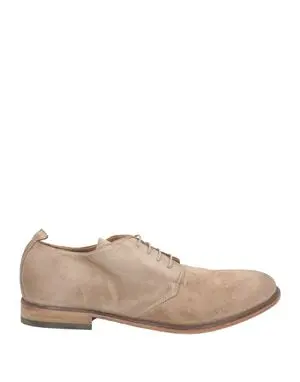 Moma Leather Lace-up Derby Shoes - Beige