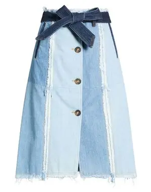 TOD'S Flared Denim Skirt With Belt