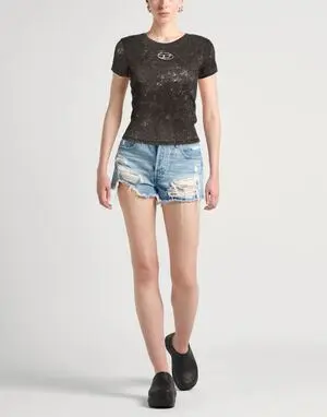 DIESEL® Logo-print Two-tone T-shirt - Grey