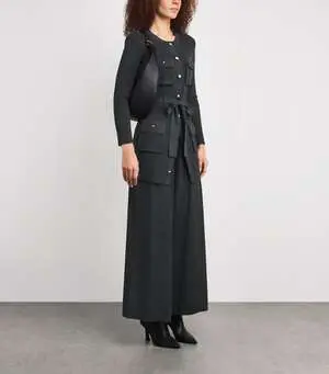 L'Agence Stretch-knit Milly Wide-leg Trousers