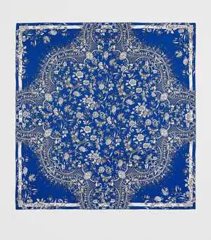 Harrods Silk Gilded Butterfly Print Scarf