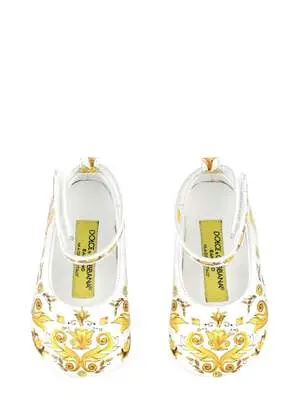 Dolce & Gabbana Printed Ballerinas With Ankle Strap