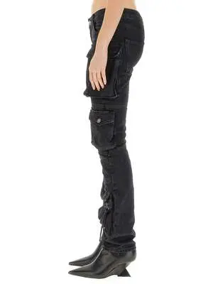 Attico Cargo Jeans - Black