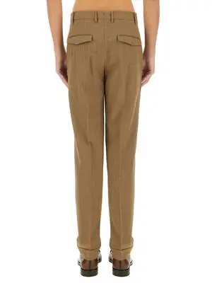 PT TORINO Straight Leg Trousers - Beige