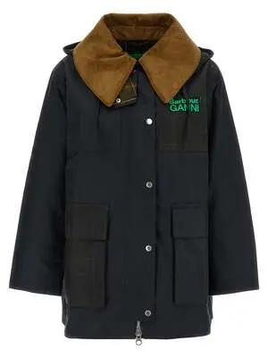 Barbour X Ganni Waxed Cotton Parka