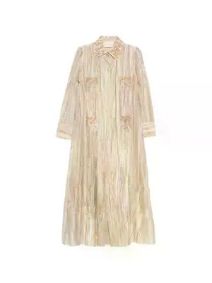 SHATHA ESSA Embroidered Shirt Dress