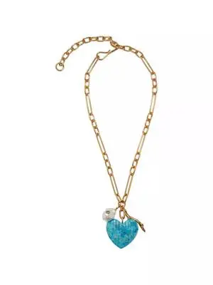 LIZZIE FORTUNATO Heart Pendant Necklace - Gold