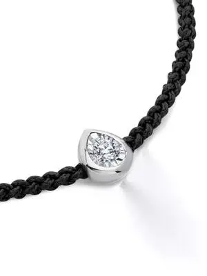 Monica Vinader Pear Diamond Cord Bracelet