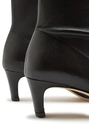 Staud Wally Leather Ankle Boots - Black