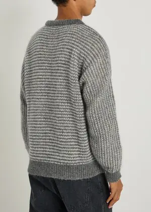 You Must Create Striped Wool-blend Jumper