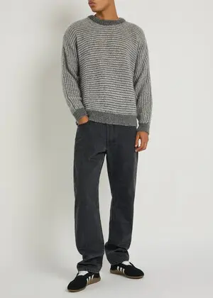 You Must Create Striped Wool-blend Jumper