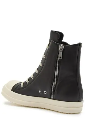 Rick Owens Leather High-top Sneakers