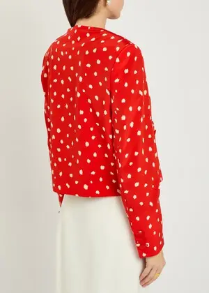 BLAZÉ MILANO Shamo Bolero Polka Dot Silk Jacket