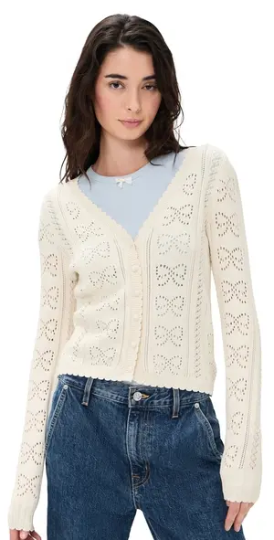 Z Supply Gema Pointelle Knit Cardigan