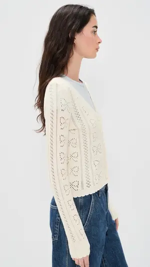 Z Supply Gema Pointelle Knit Cardigan