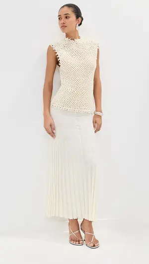 Christopher Esber Lattice Knit Tank Maxi Dress