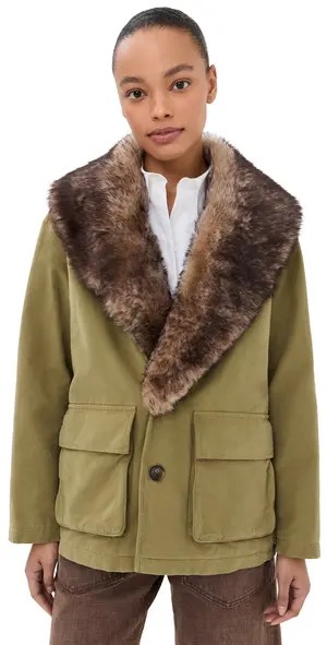 NILI LOTAN Ronay Parka - Olive Green