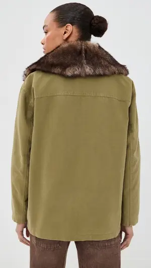 NILI LOTAN Ronay Parka - Olive Green