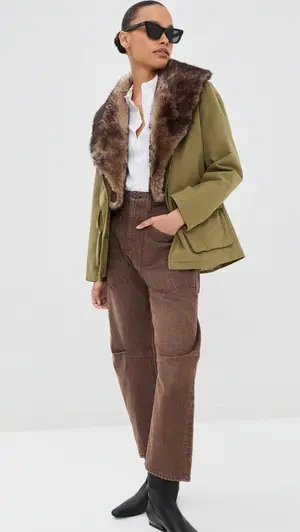 NILI LOTAN Ronay Parka - Olive Green