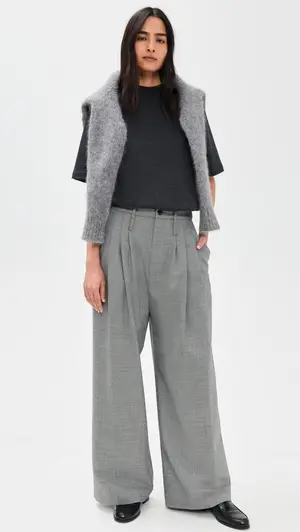 JAMIE HALLER Triple Pleat Trousers