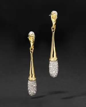 Alexis Bittar Solanales Linear Crystal Teardrop Earrings
