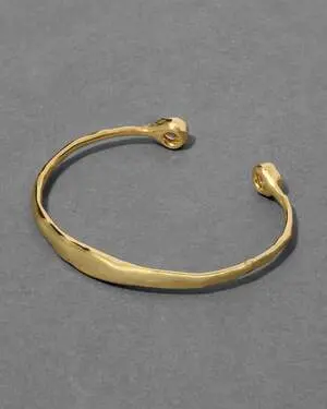 Alexis Bittar Asterales Crystal Skinny Capped Cuff Bracelet - Gold