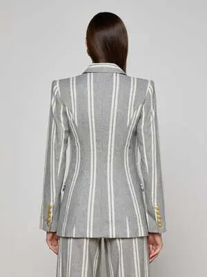 L'Agence Kendi Longline Striped Blazer