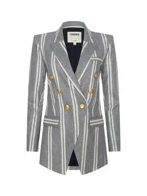L'Agence Kendi Longline Striped Blazer