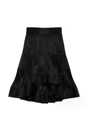 Sacai Pleated Midi Skirt - Black