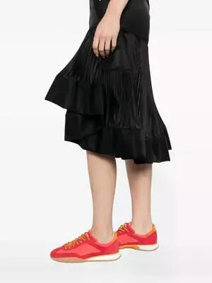 Sacai Pleated Midi Skirt - Black
