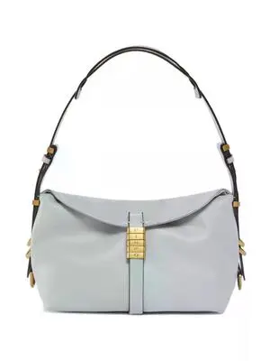 Pinko Saddle Leather Shoulder Bag - Grey