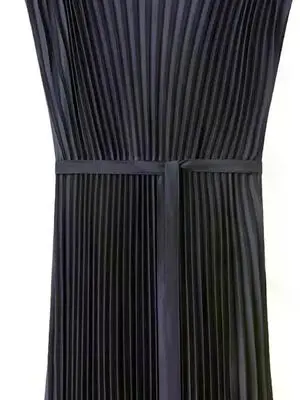 JOSEPH Volta Plissé Midi Dress - Blue