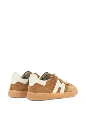Hogan Logo-motif Leather Low-top Sneakers - Brown