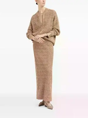 Brunello Cucinelli Monili-detail Long-sleeve Blouse