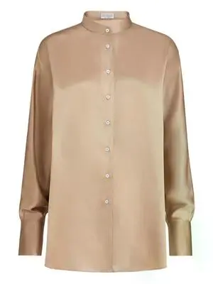 Brunello Cucinelli Monili Satin Shirt