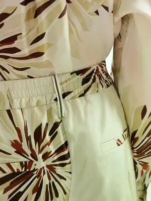 Brunello Cucinelli Printed Palazzo Pants - Neutrals