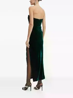 Bardot Strapless Slit Gown