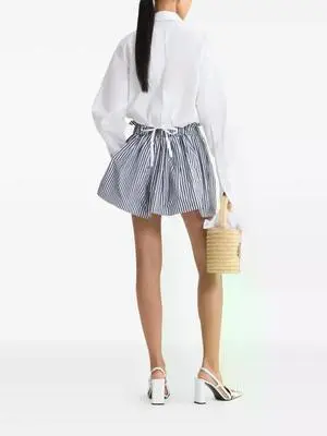 PATOU Striped Mini A-line Skirt With Bow