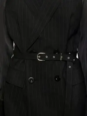Sacai Pinstripe Belted Blazer