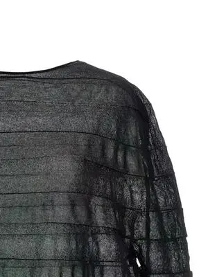 Issey Miyake Asymmetrical-hem Long-sleeve Blouse