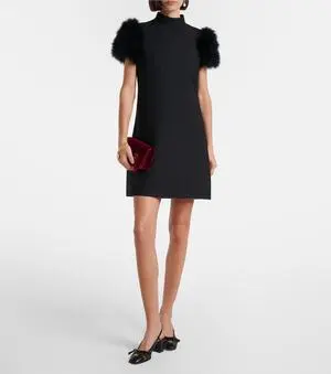 Valentino Garavani Vlogo Leather And Mesh Slingback Pumps - Black
