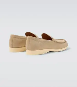 TOD'S Suede Penny Loafers - Beige