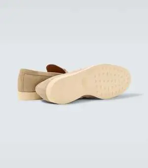 TOD'S Suede Penny Loafers - Beige